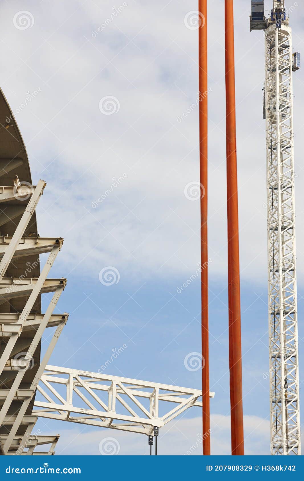 Telescopic Cranes. Building Under Construction. Construction Industry ...