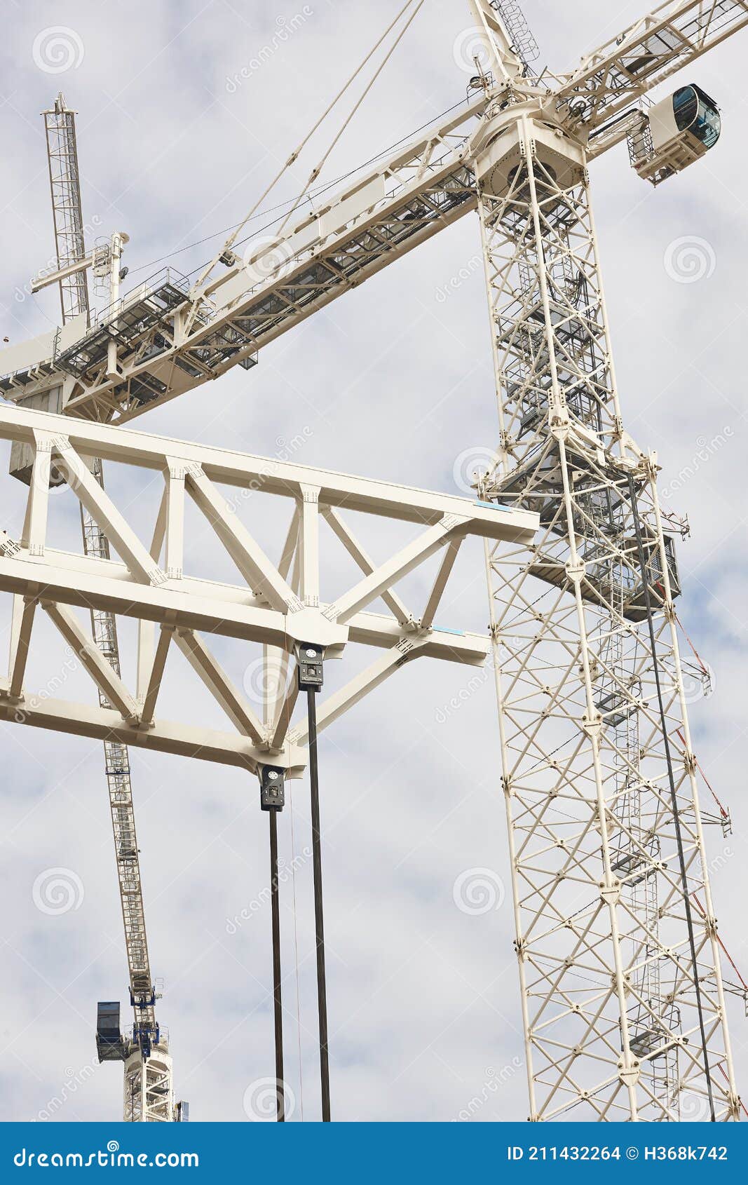 Telescopic Cranes. Building Under Construction. Construction Industry ...