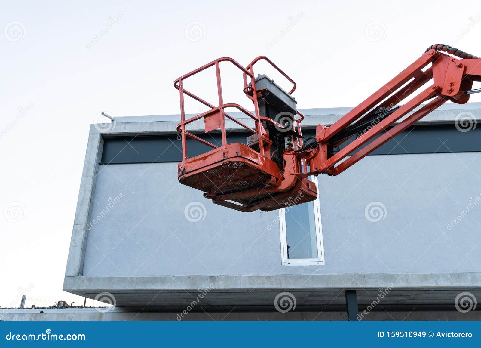 Telescopic Elevator on Construction Site Stock Image - Image of ...