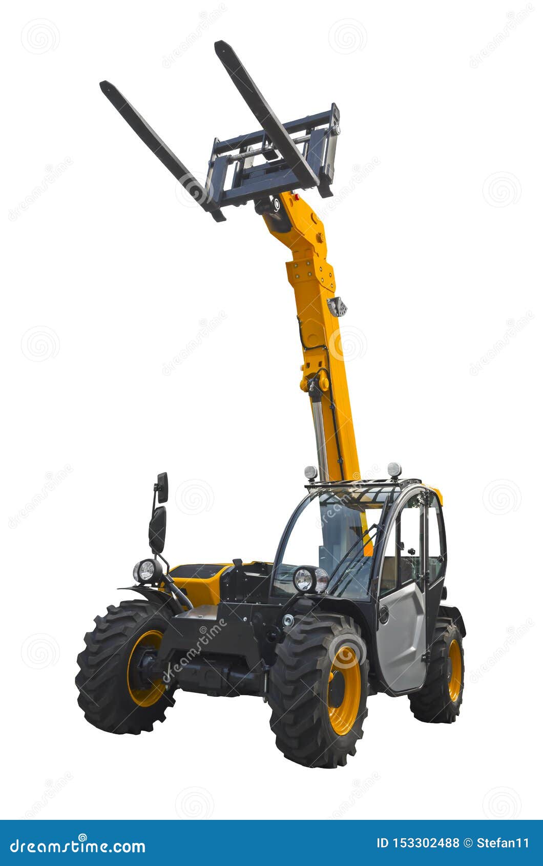 A Telescopic Handler, Also Called a Telehandler Stock Photo - Image of ...