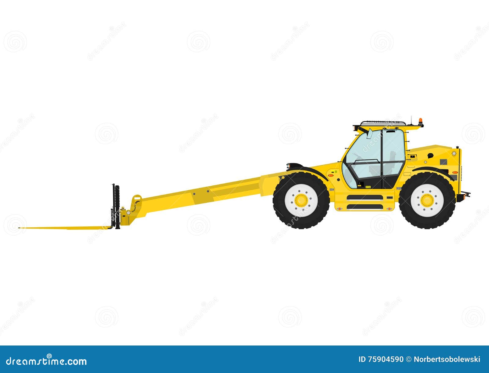 Telescopic handler stock vector. Illustration of safety - 75904590