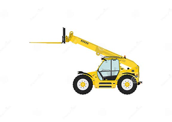 Telescopic handler stock vector. Illustration of lift - 75904613