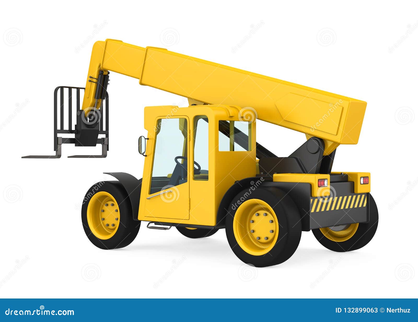 Telescopic Handler Isolated Stock Illustration - Illustration of tele ...