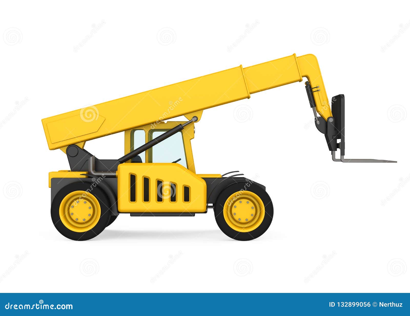 Telescopic Handler Isolated Stock Illustration - Illustration of lifter ...