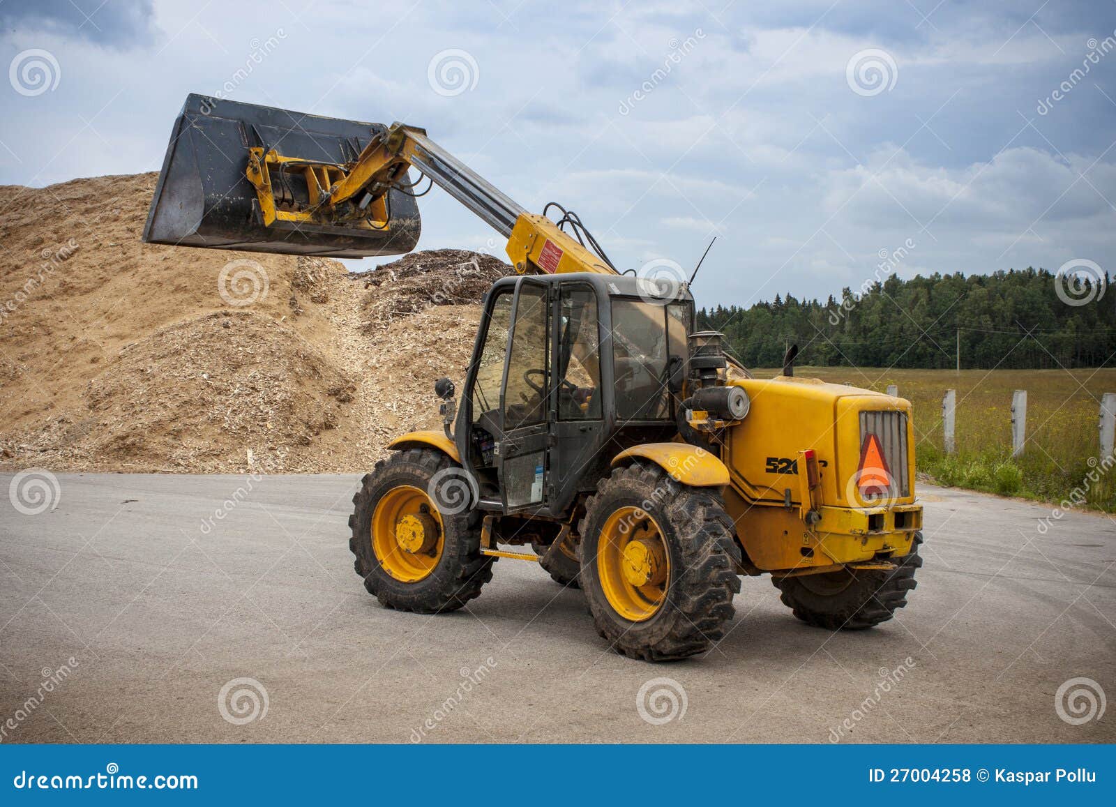 Telescopic Loader stock photo. Image of work, orange - 27004258