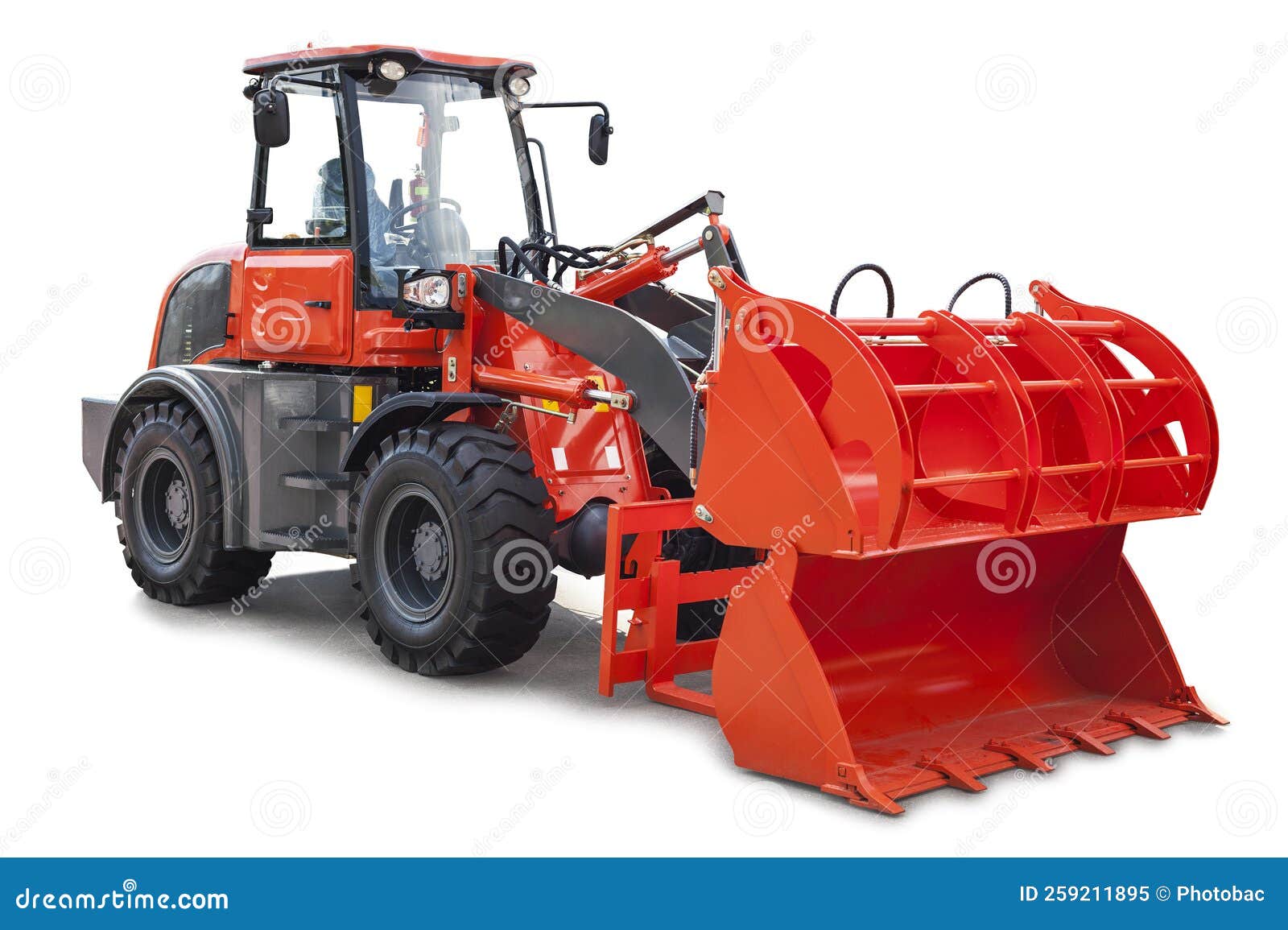 Telescopic Loader Isolated Over White, with Clipping Path Stock Image ...