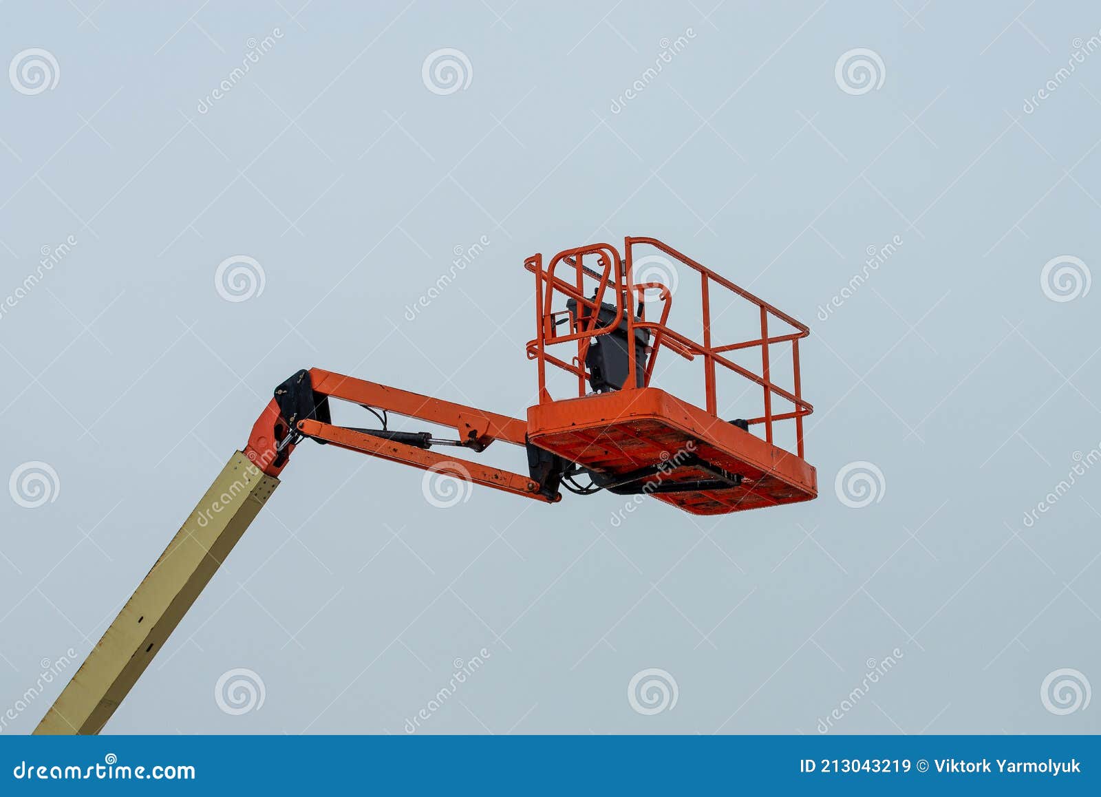 Telescopic platform crane stock image. Image of site - 213043219