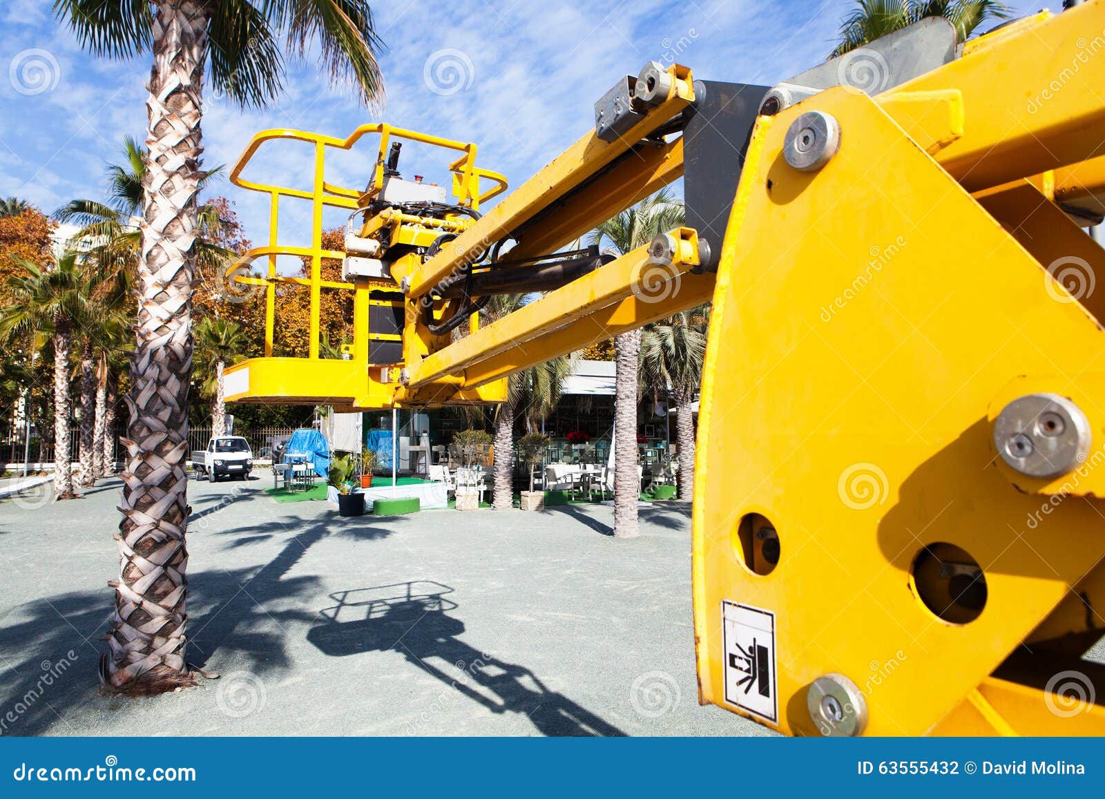 Telescopic platform. stock photo. Image of machine, boom - 63555432