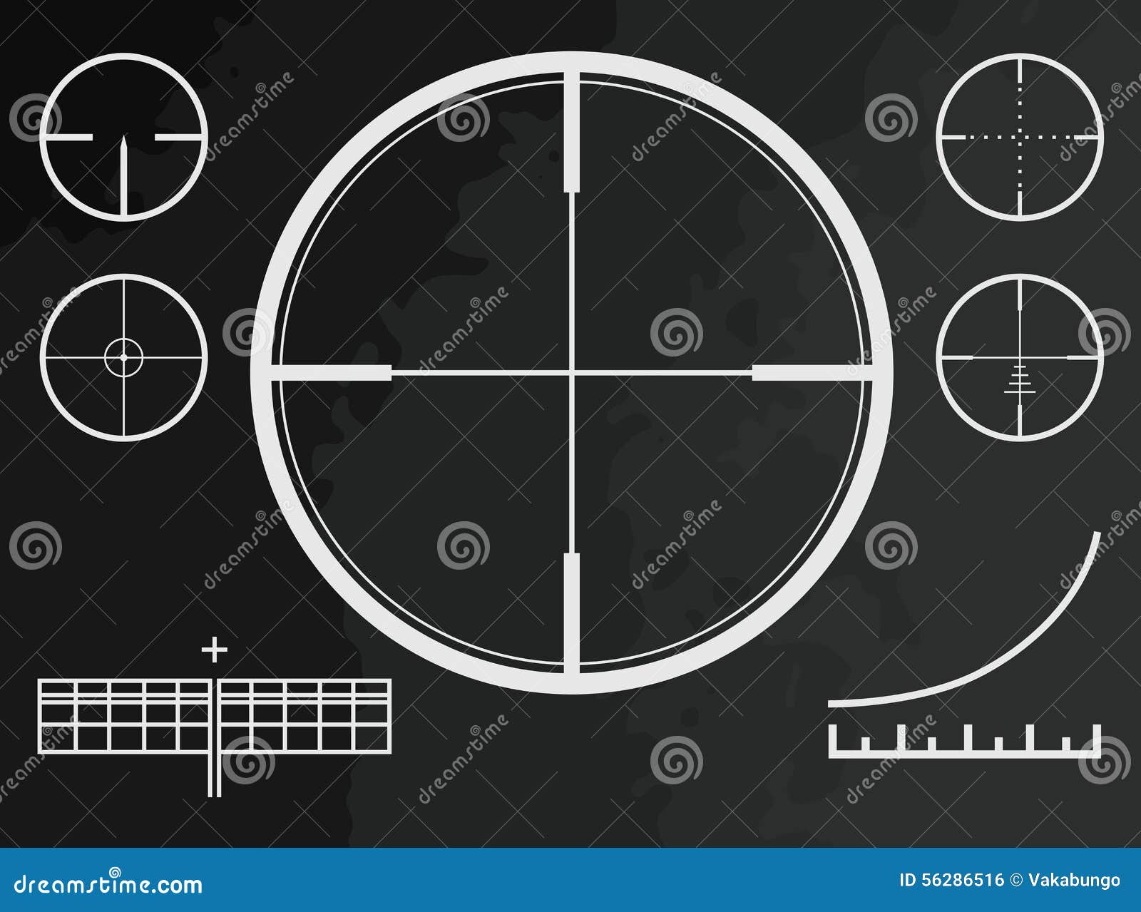 Telescopic, Sight, Cross of Sniper Gun or Drone Stock Vector ...