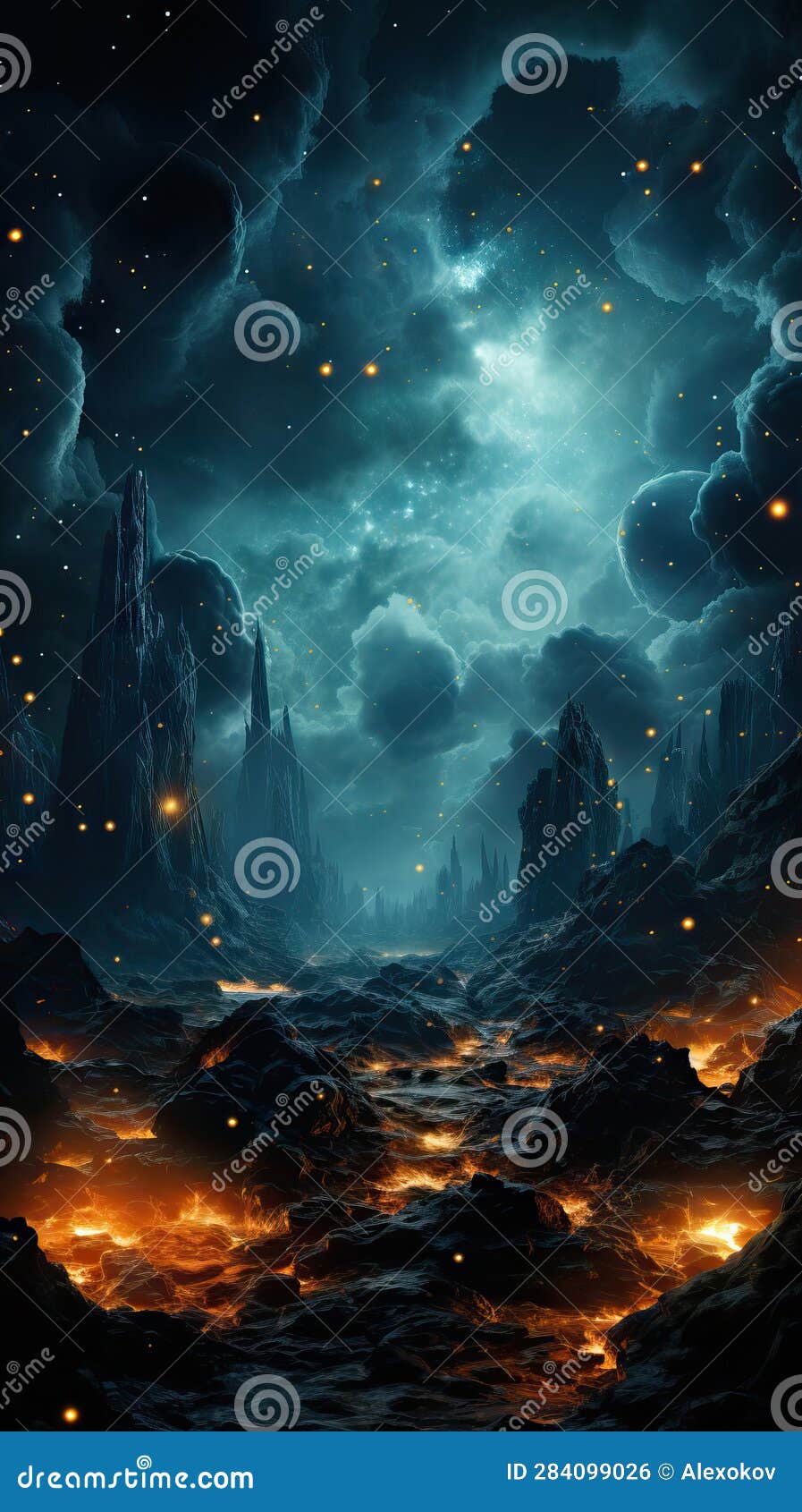 Telescopic View of Deep Space AI Generated Stock Illustration ...