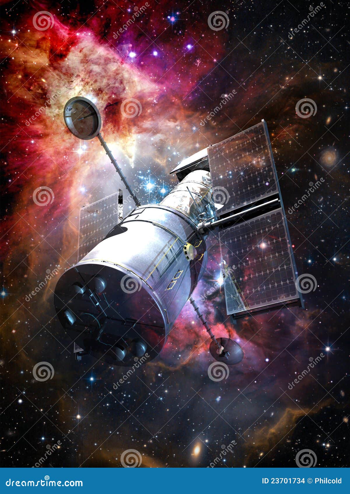 Telescopio spaziale illustrazione di stock. Illustrazione di ottico ...