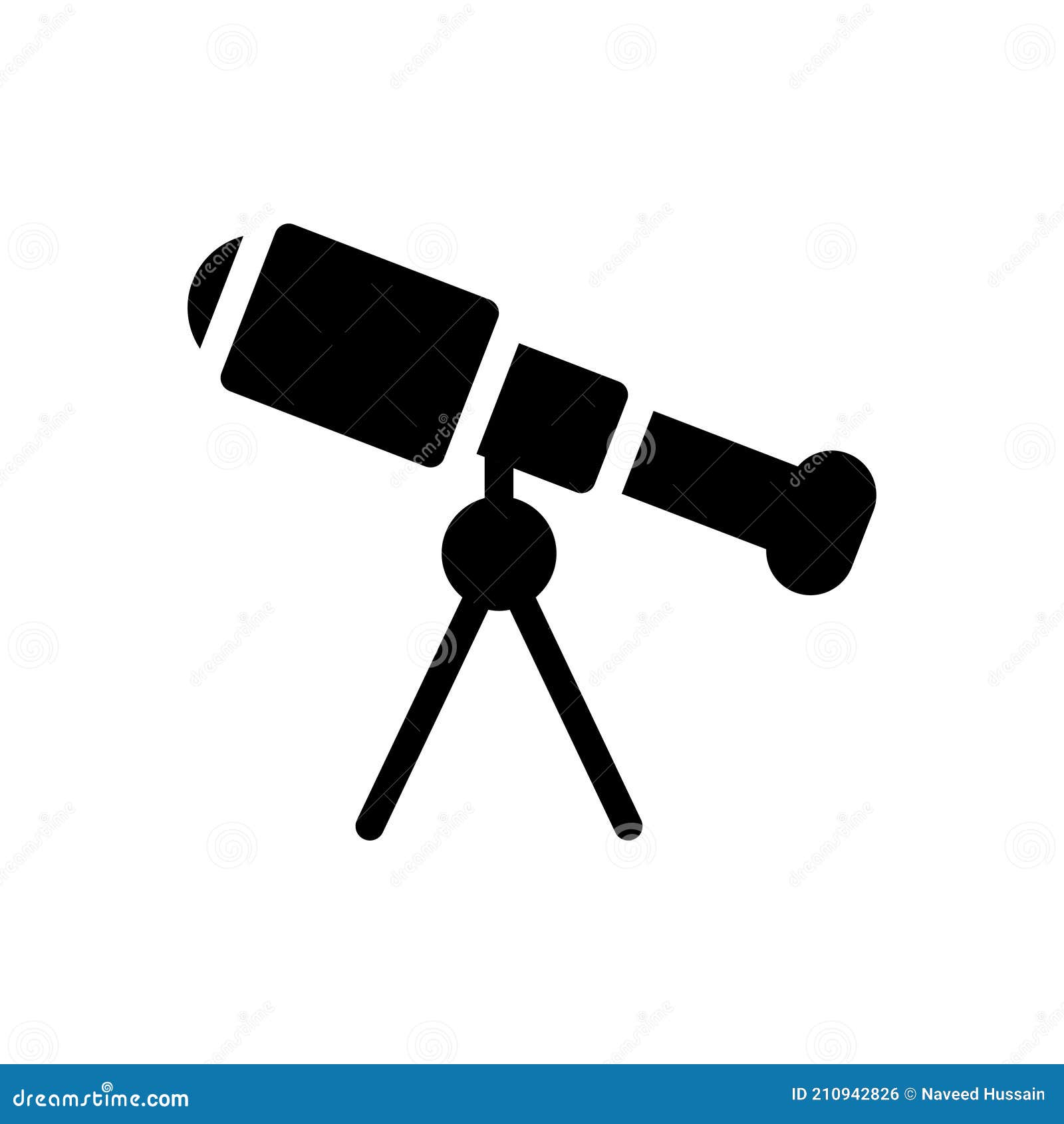 Telescopio ilustración del vector. Ilustración de alcance - 210942826