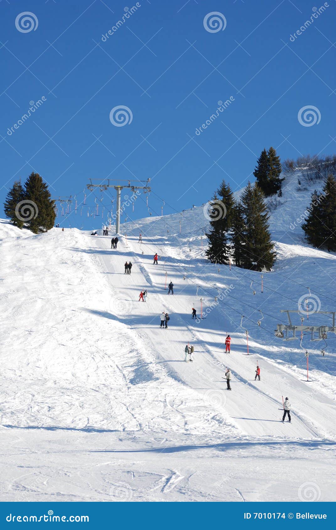 Teleski stock photo. Image of cable, europe, alpine, forest - 7010174