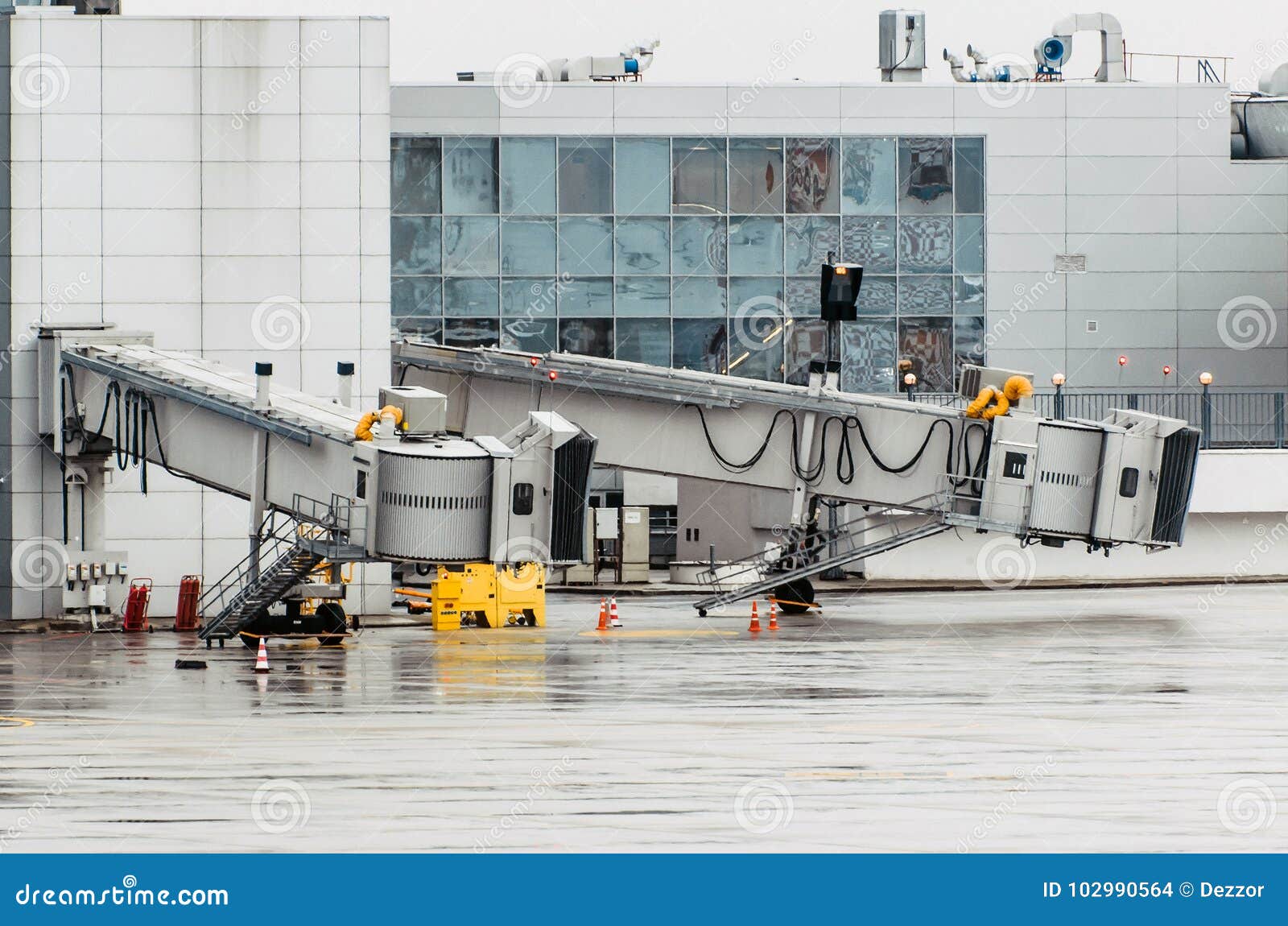 Teletrap Gangway from a Terminal without an Airplane. Stock Photo ...