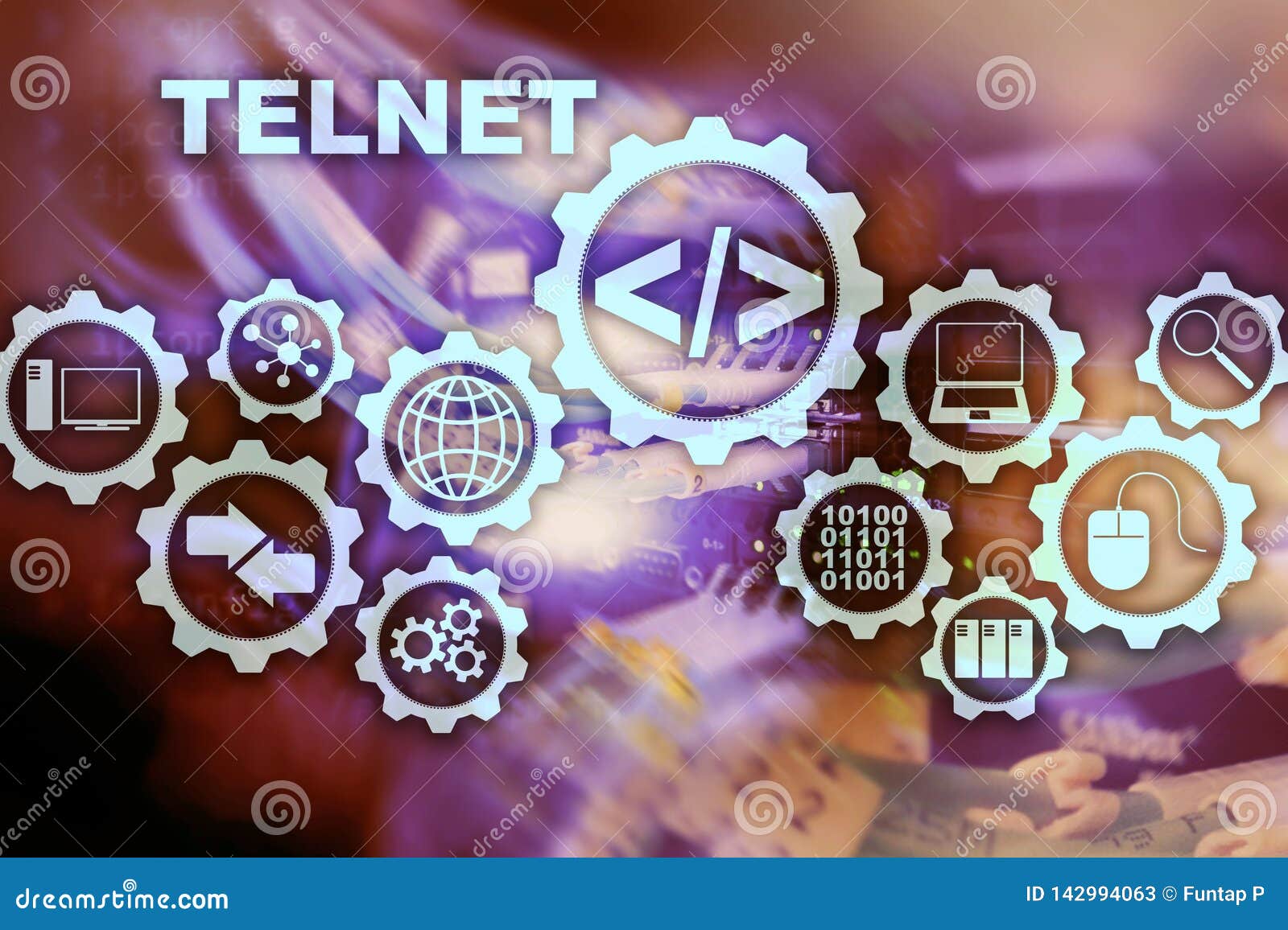 Teletype Network Protocol. Telnet Virtual Terminal Client. Internet and ...
