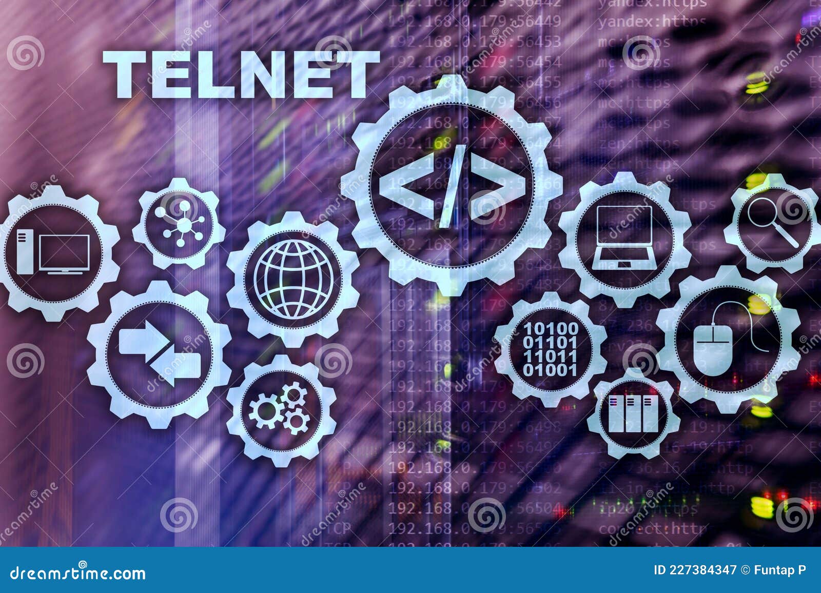 Telnet Virtual Terminal Client. Internet And Network Concept. Royalty ...