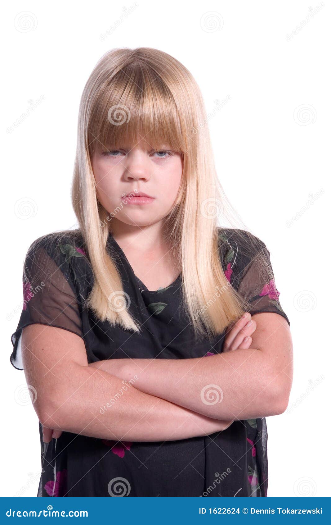 Teleurgesteld jong meisje stock foto. Image of ontevreden - 1622624