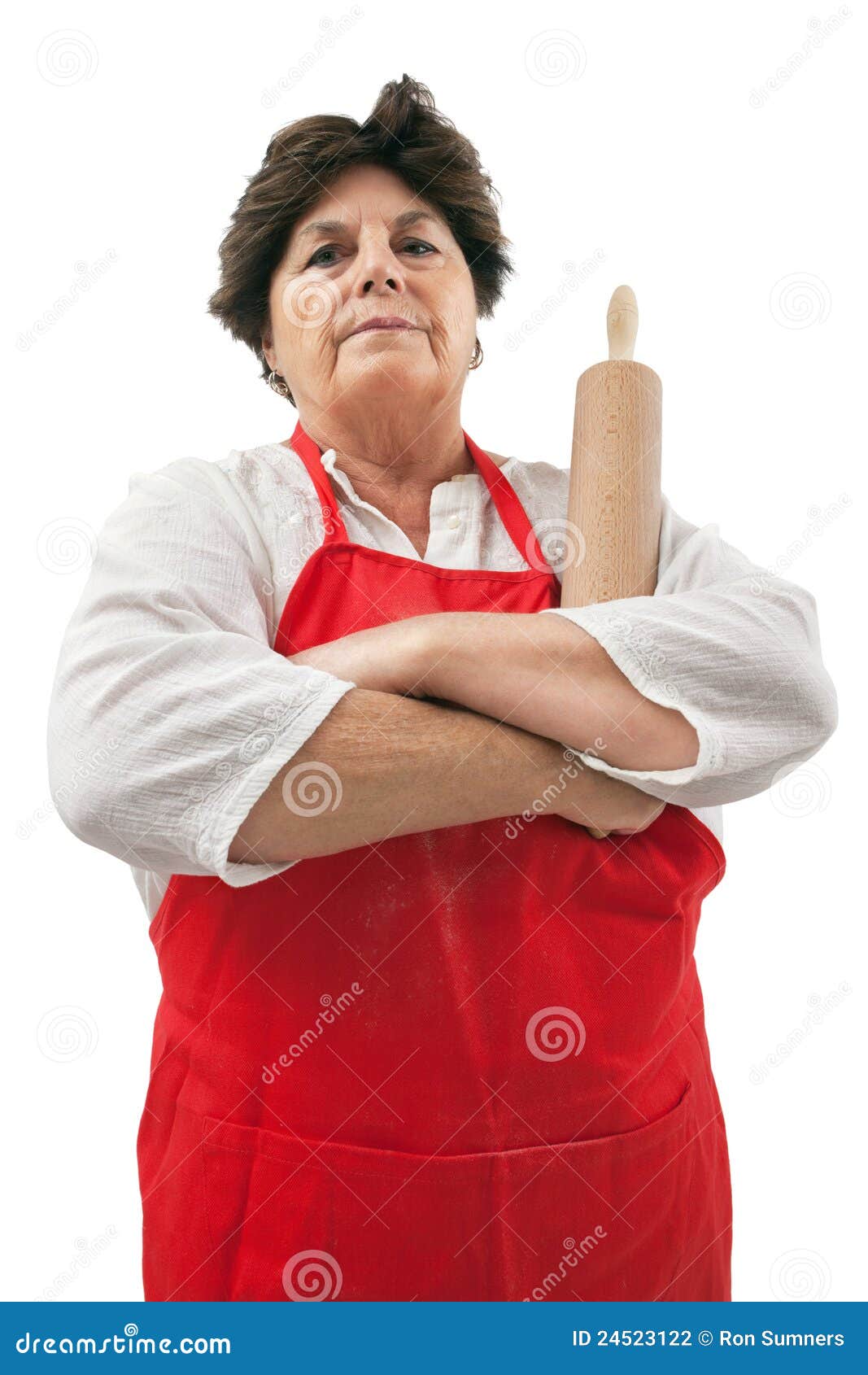 Teleurgestelde Grootmoeder Met Deegrol Stock Foto - Image of bejaarden ...