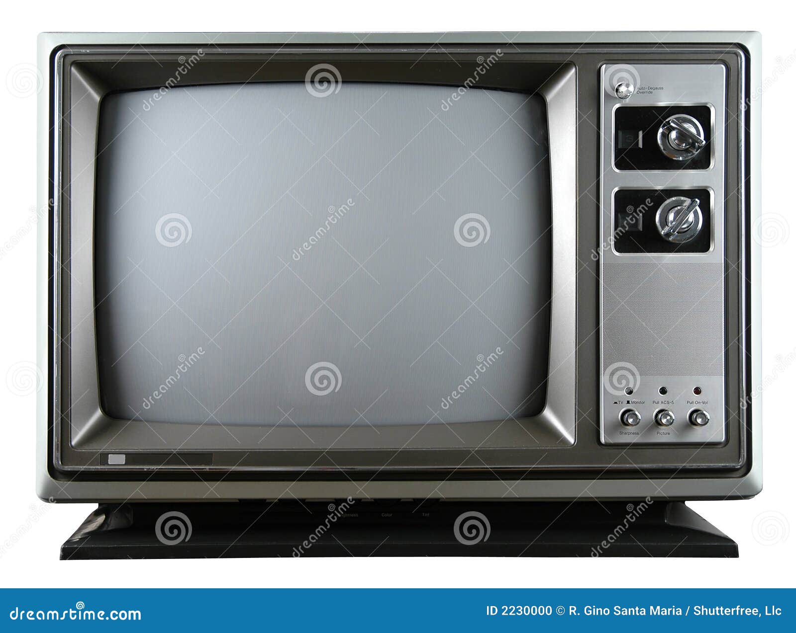 Televisão retro foto de stock. Imagem de seletores, branco - 2230000
