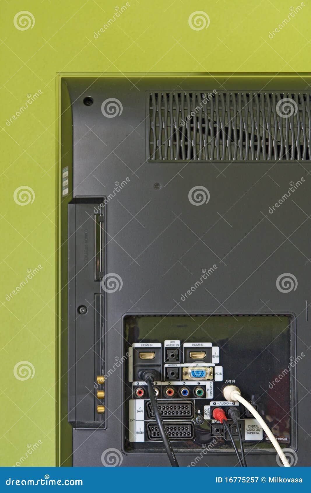 Television stock image. Image of black, back, modern - 16775257