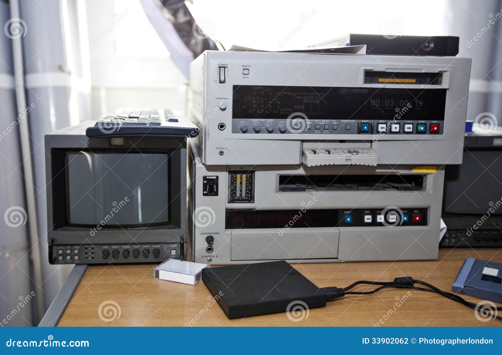 Television and Audio Equipment in Studio Stock Photo - Image of room ...