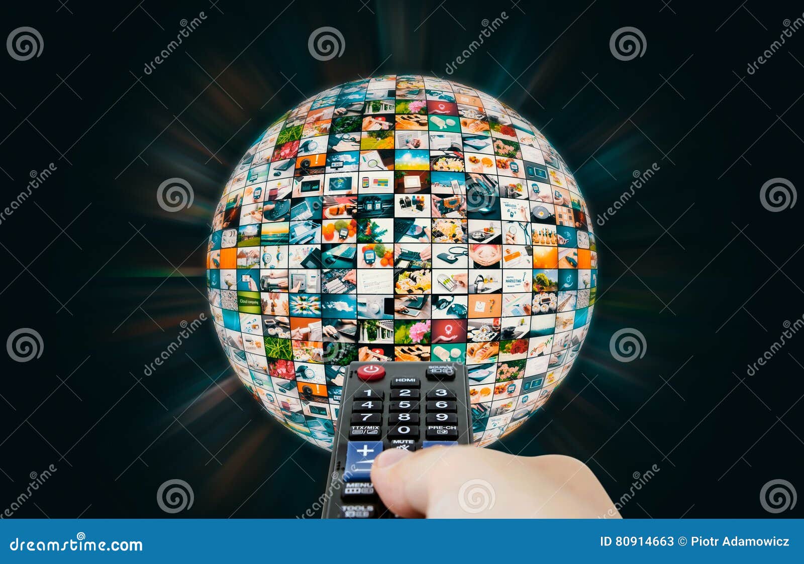 Television Broadcast Multimedia Sphere Globe Abstract Composition Stock ...