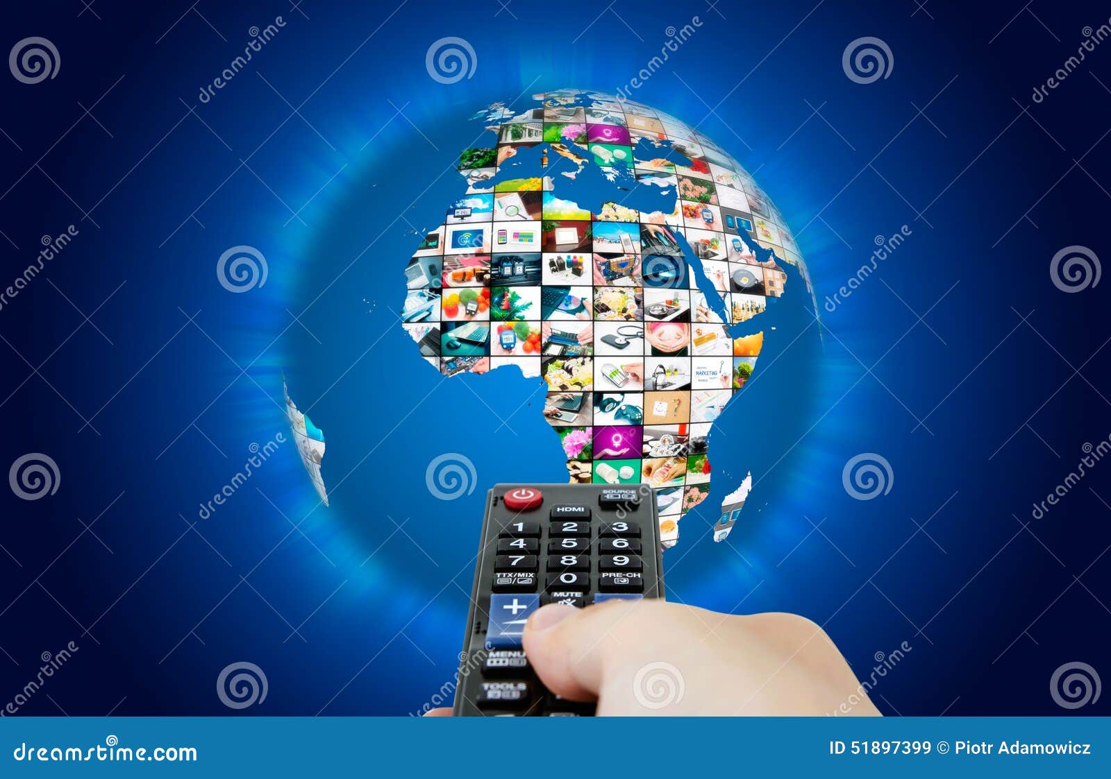Television Broadcast Multimedia World Map Stock Image - Image of ...