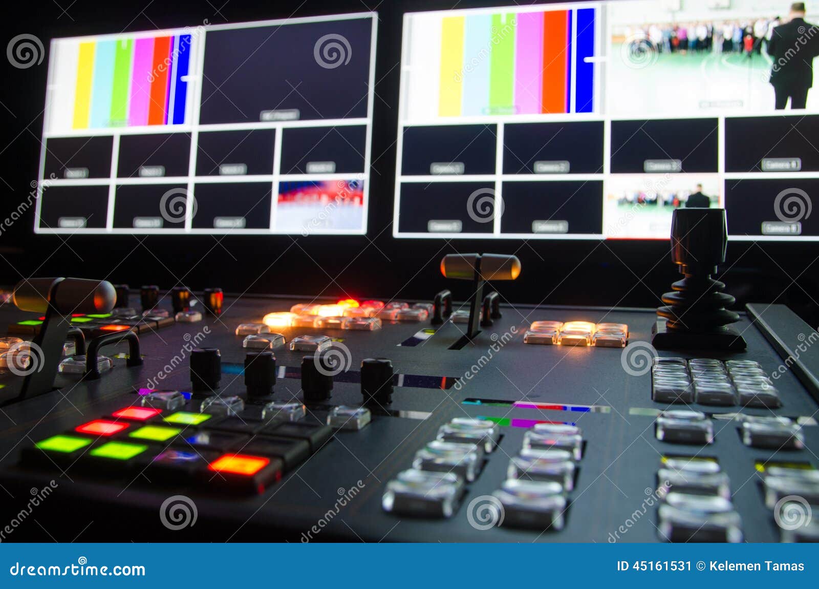 Television Broadcast Room stock image. Image of euro - 45161531
