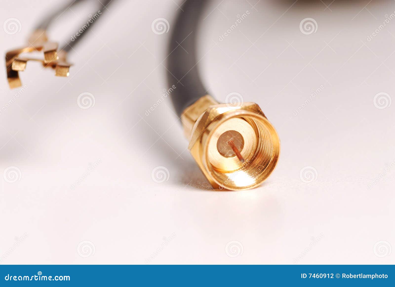 Television Cable Isolated on White Stock Photo - Image of equipment ...