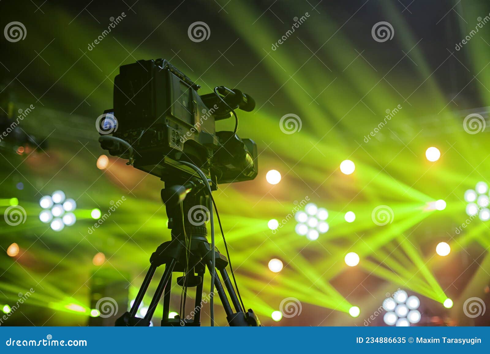 Television Camera. Camera in a Concert Hall Stock Image - Image of ...