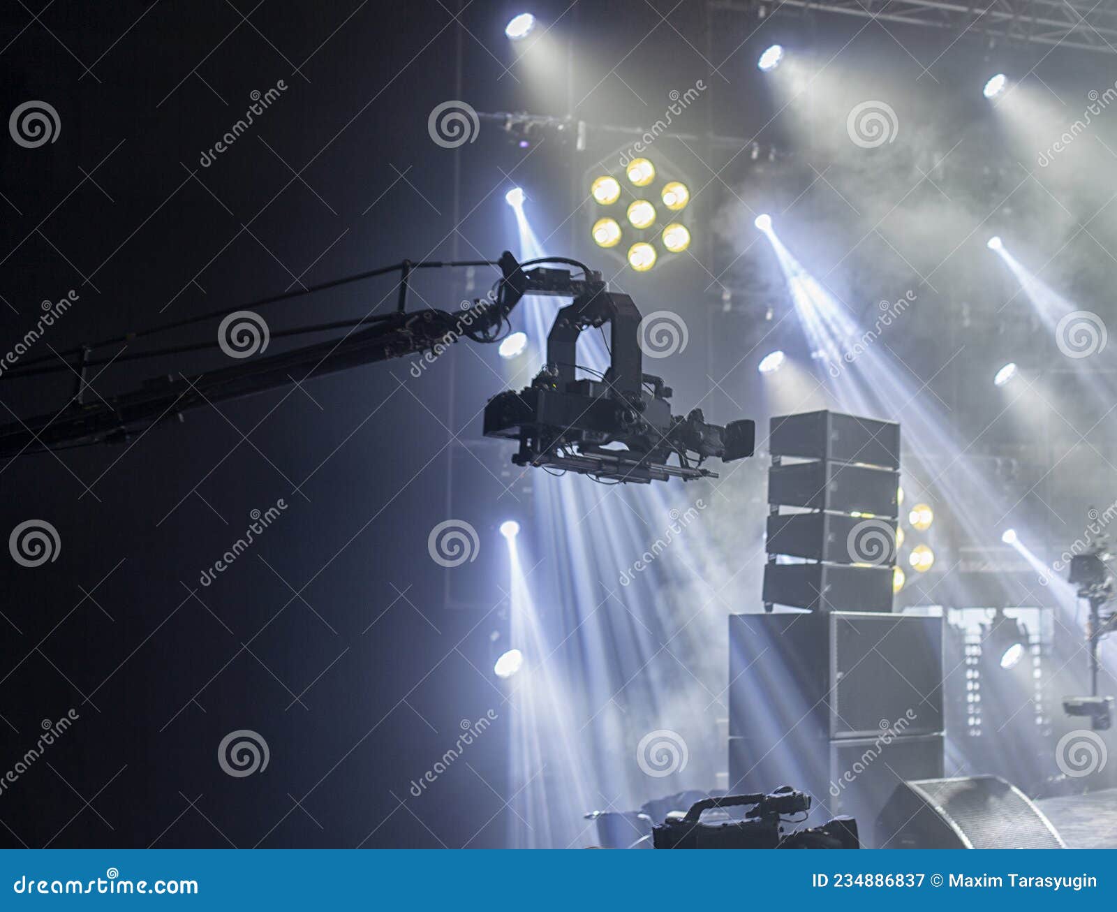 Television Camera. Camera in a Concert Hall Stock Image - Image of ...