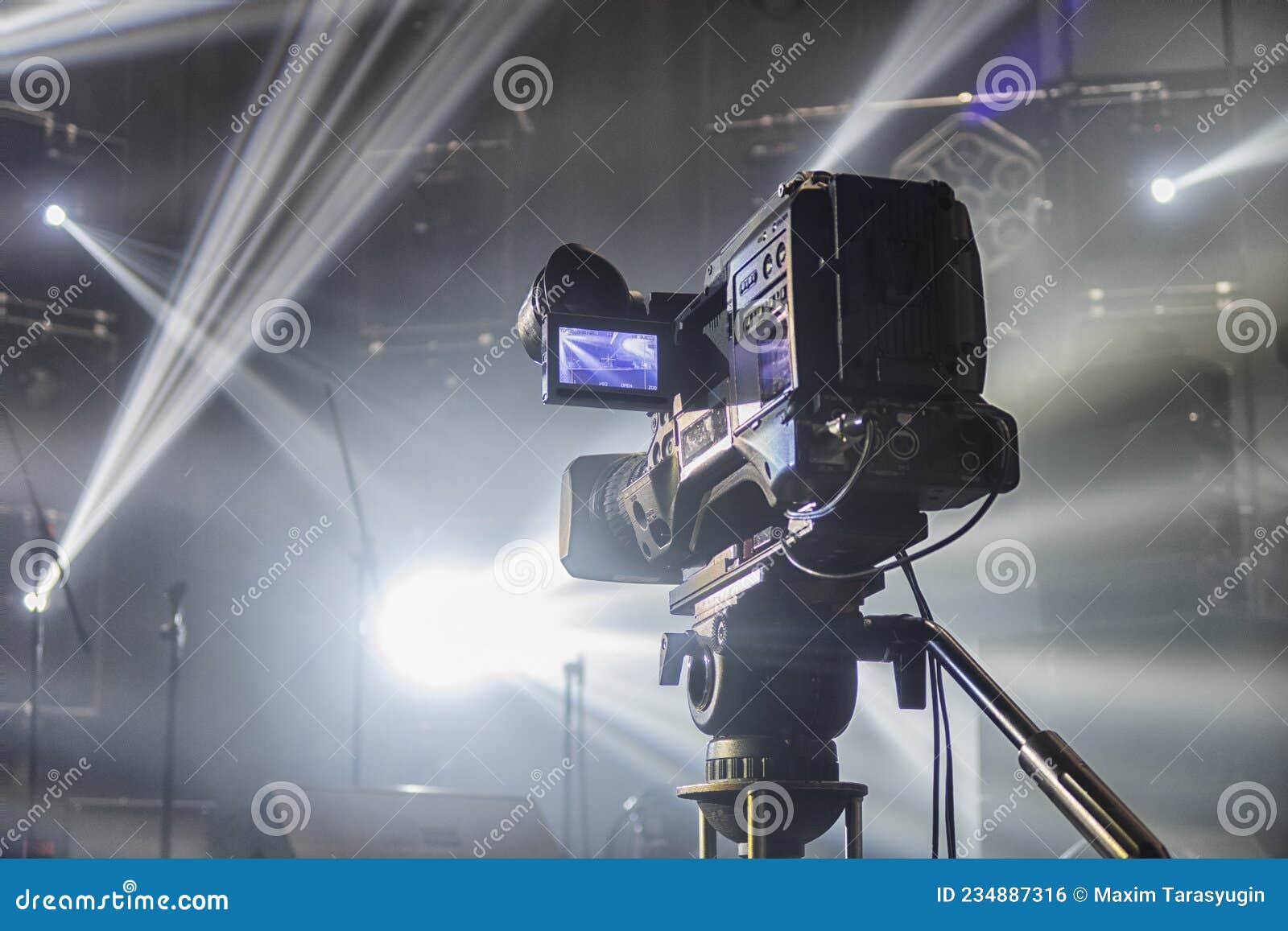 Television Camera. Camera in a Concert Hall Stock Photo - Image of ...