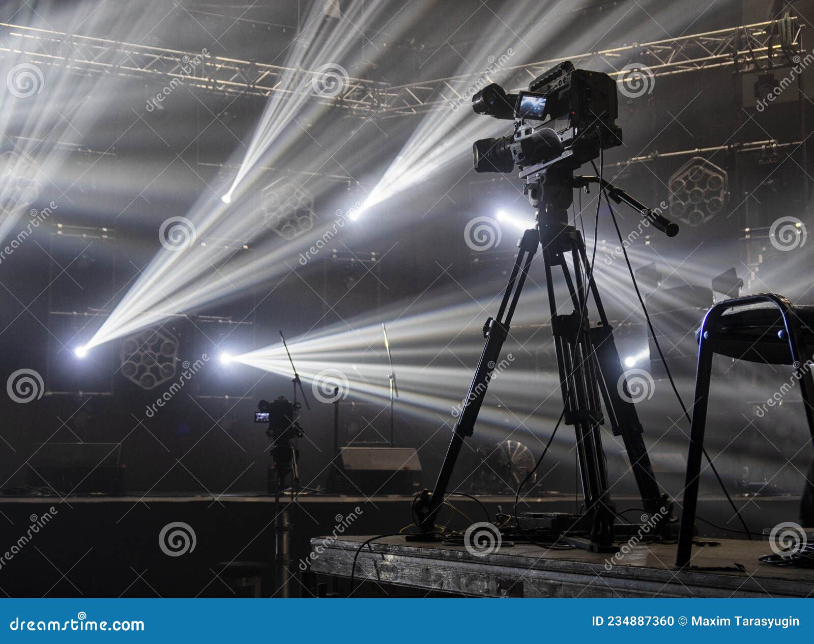 Television Camera. Camera in a Concert Hall Stock Photo - Image of ...