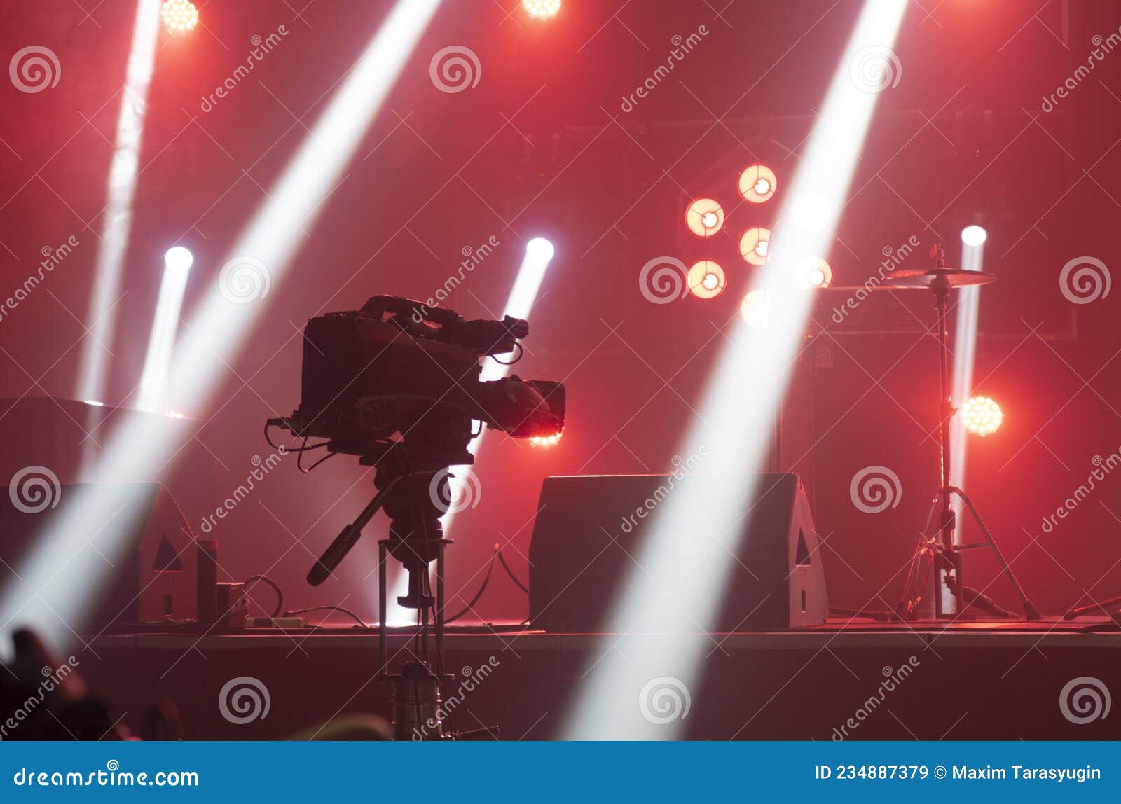 Television Camera. Camera in a Concert Hall Stock Image - Image of live ...
