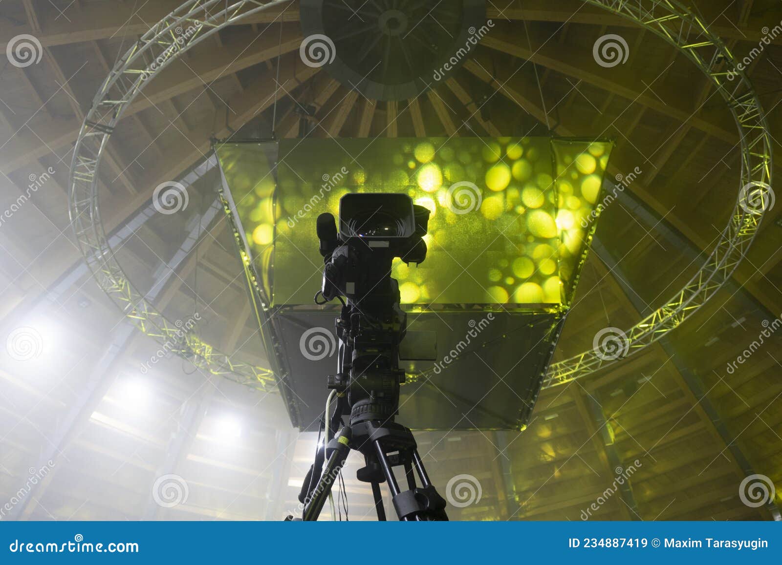Television Camera. Camera in a Concert Hall Stock Image - Image of ...