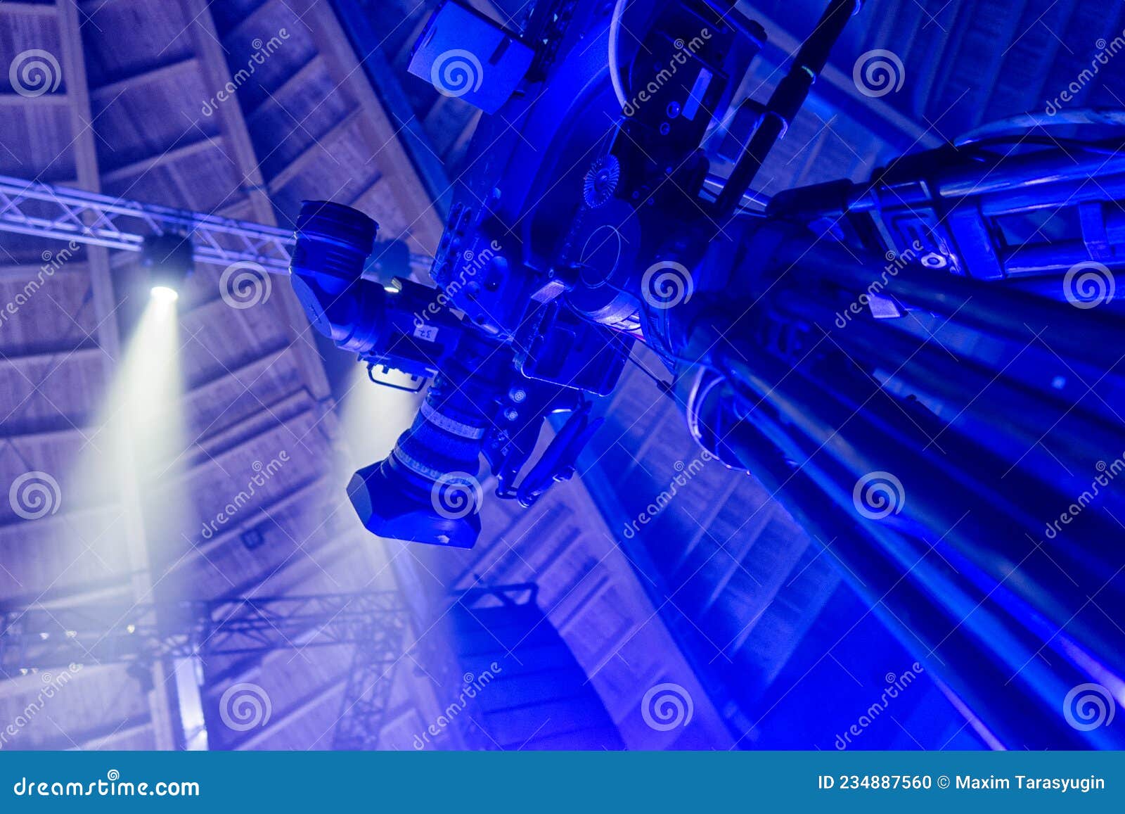 Television Camera. Camera in a Concert Hall Stock Photo - Image of ...