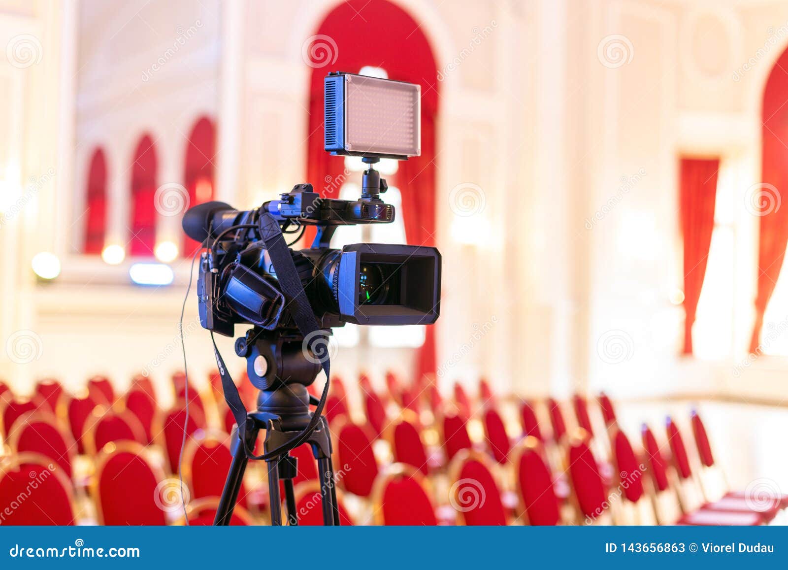 Television Camera in Event Room Stock Image - Image of large, event ...