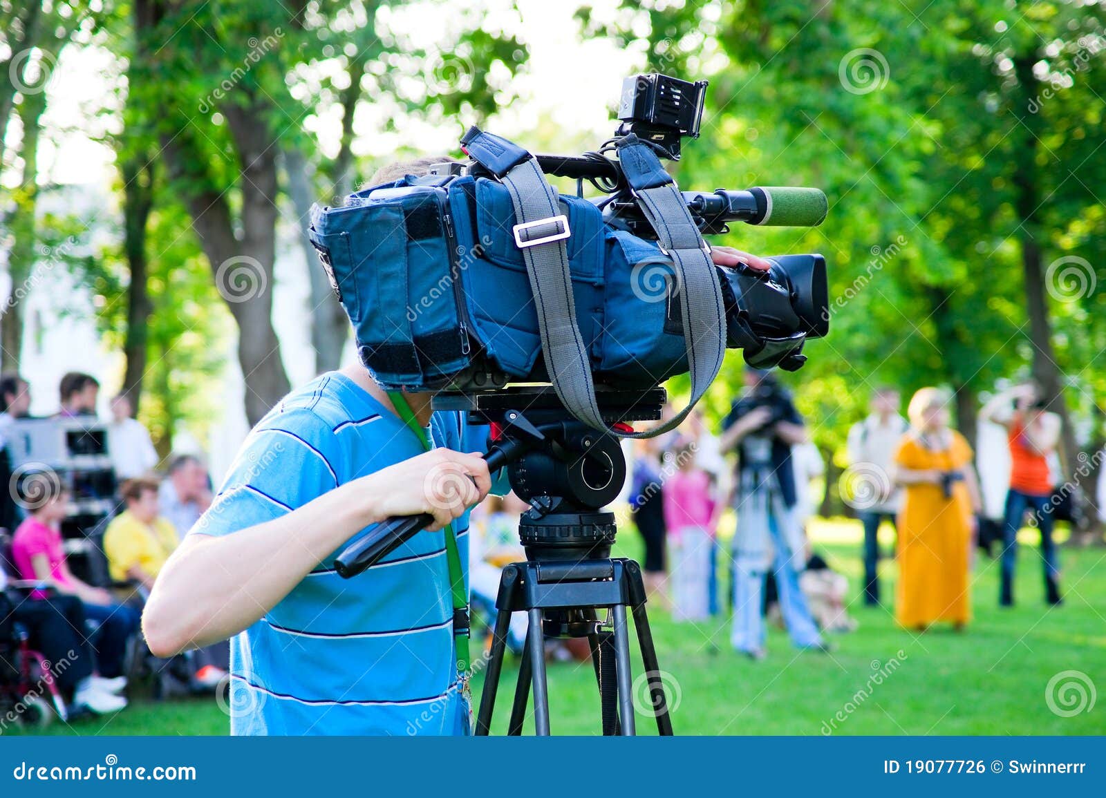 Television cameraman stock photo. Image of media, aiming - 19077726