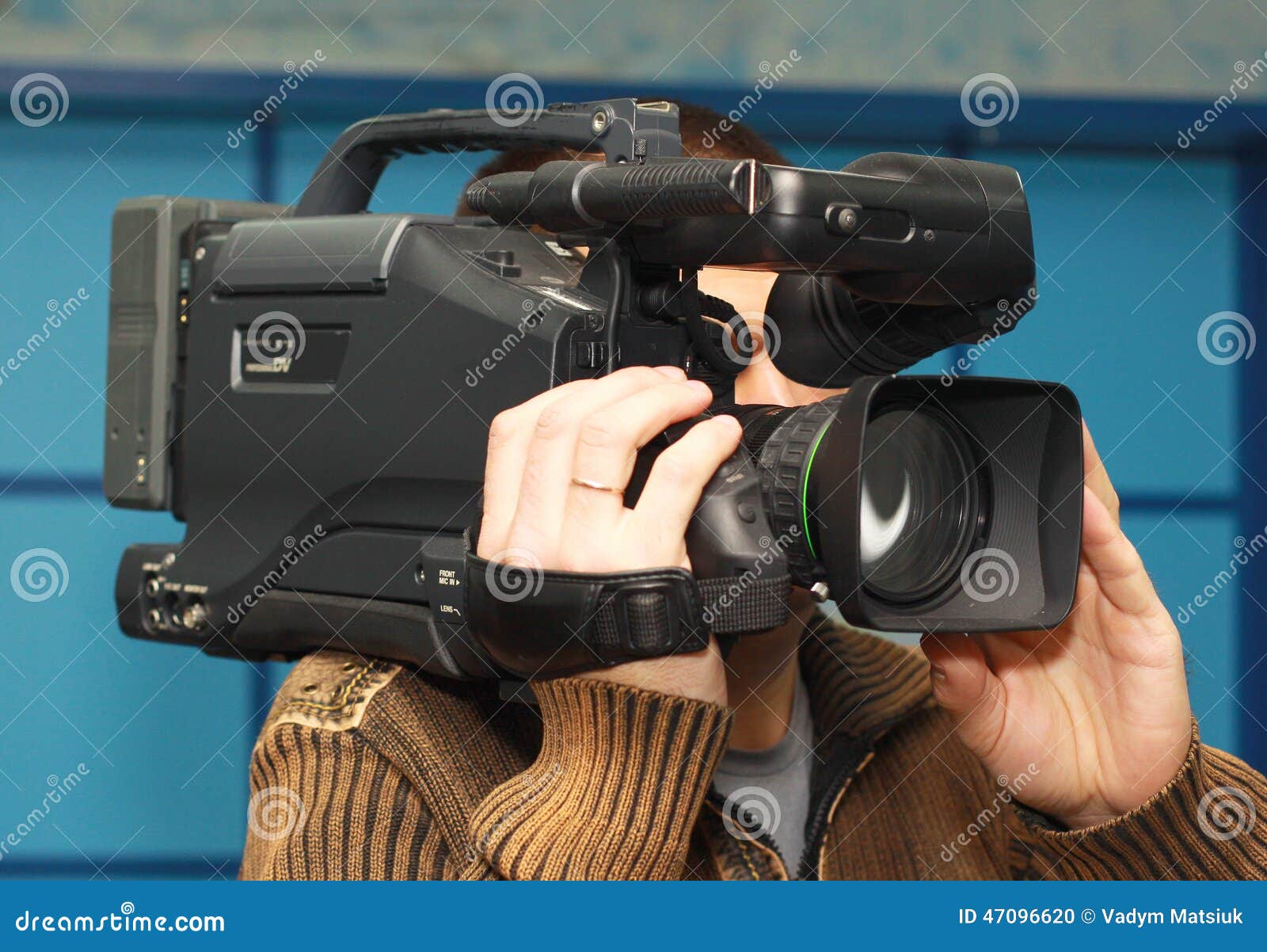 Television cameraman stock photo. Image of objective - 47096620
