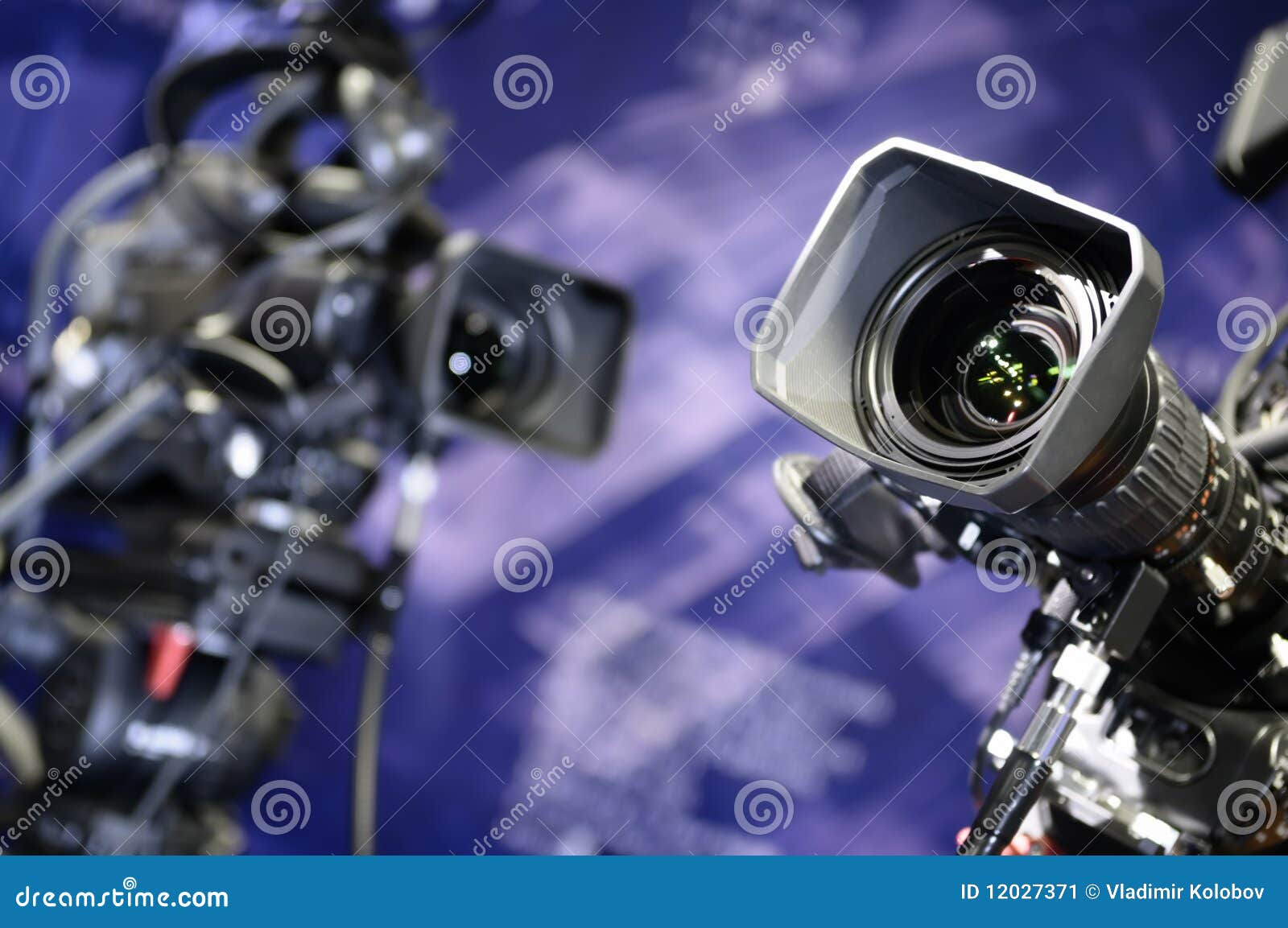 Television cameras. stock image. Image of camera, camcorder - 12027371