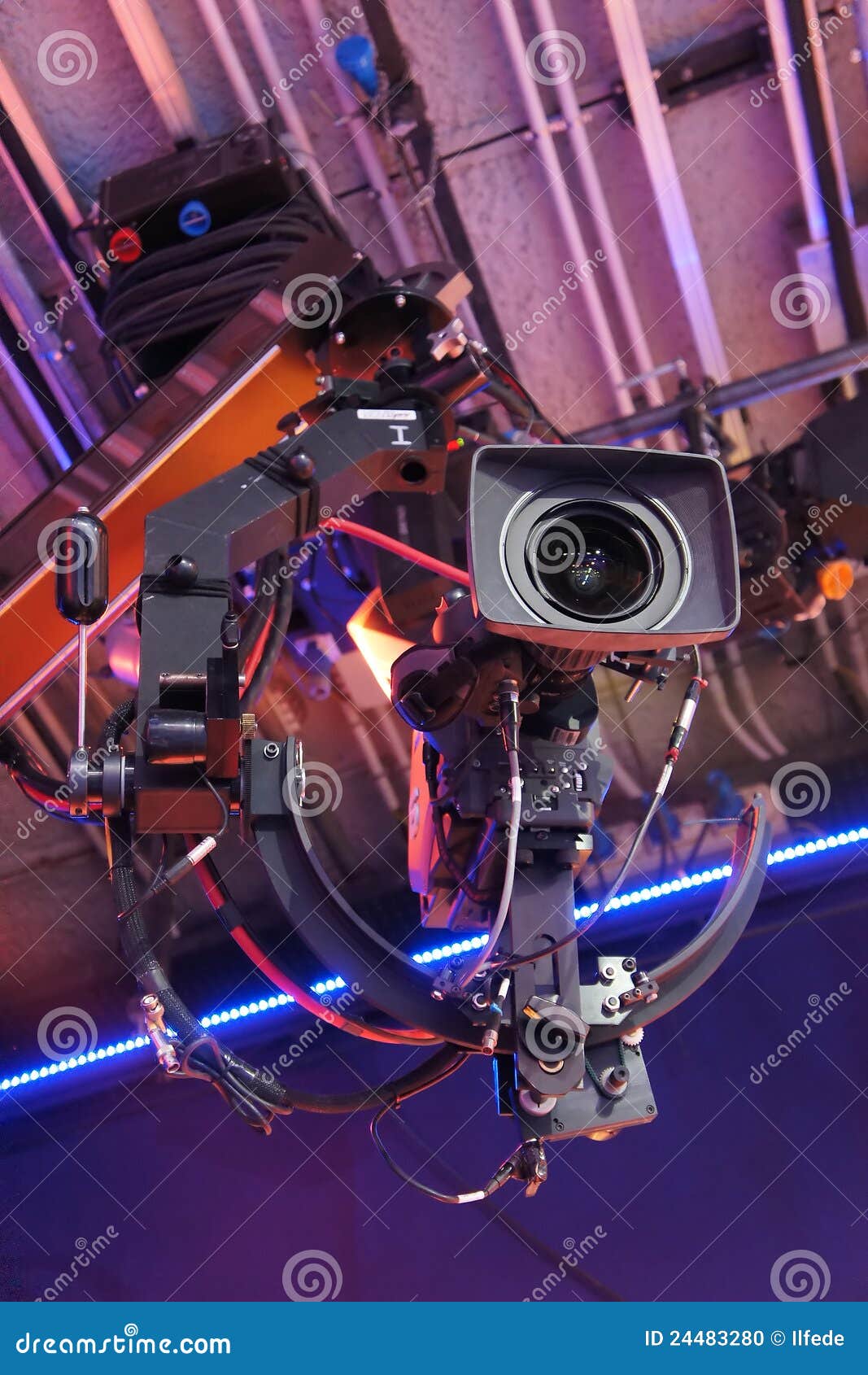 Television Cameras in TV Studio Stock Photo - Image of display, movie ...