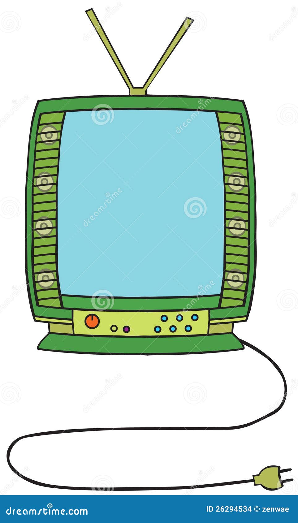 Television Cartoon stock vector. Illustration of retro - 26294534