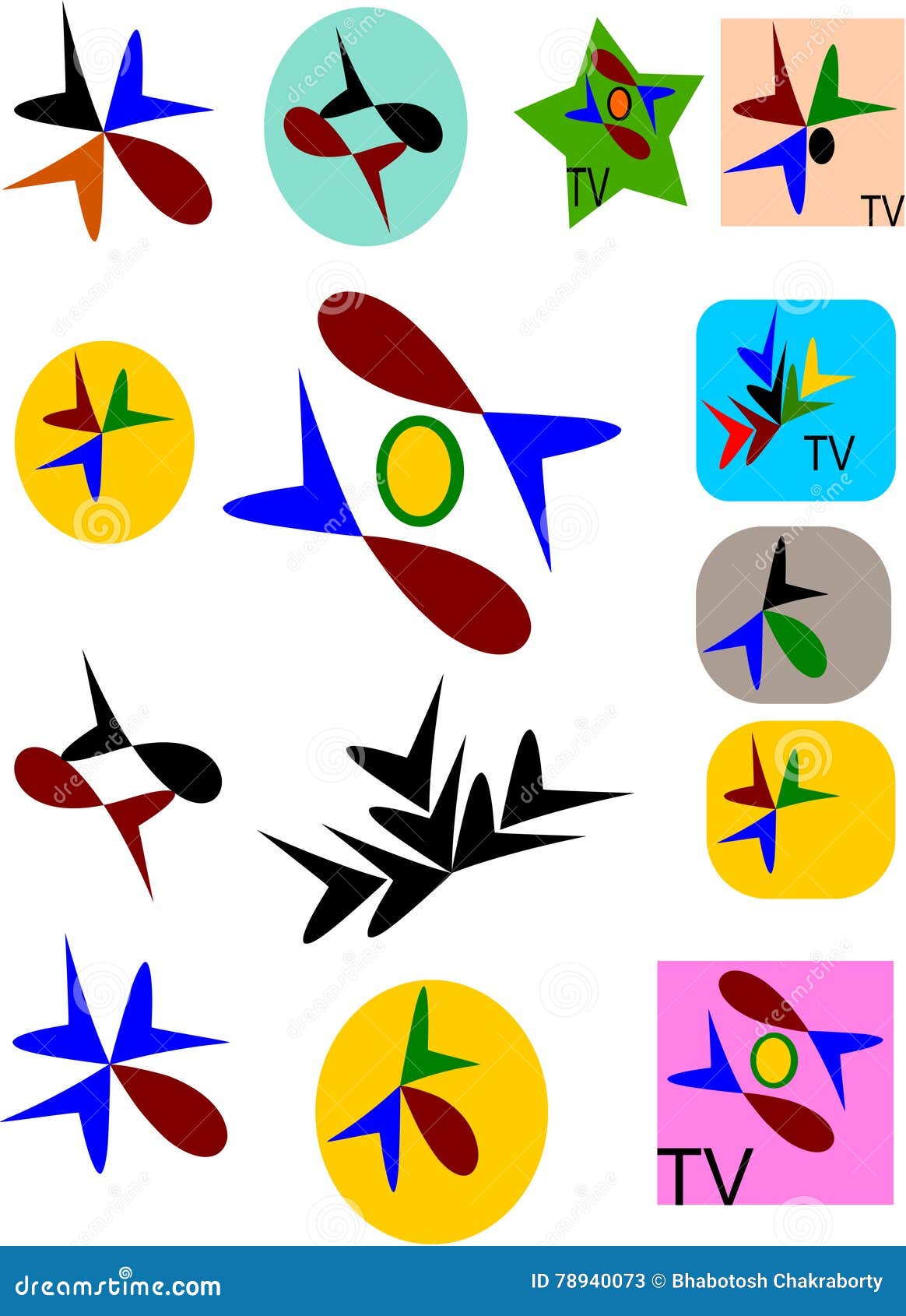 Television channels logo stock vector. Illustration of magazine - 78940073