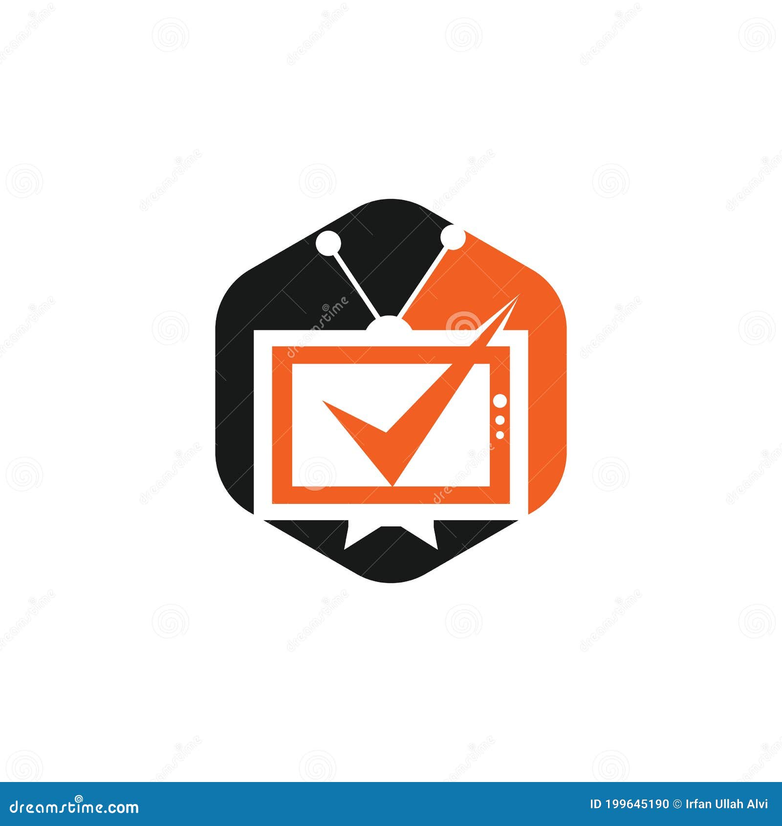 Television Check Logo Vector Design Template. Stock Vector ...