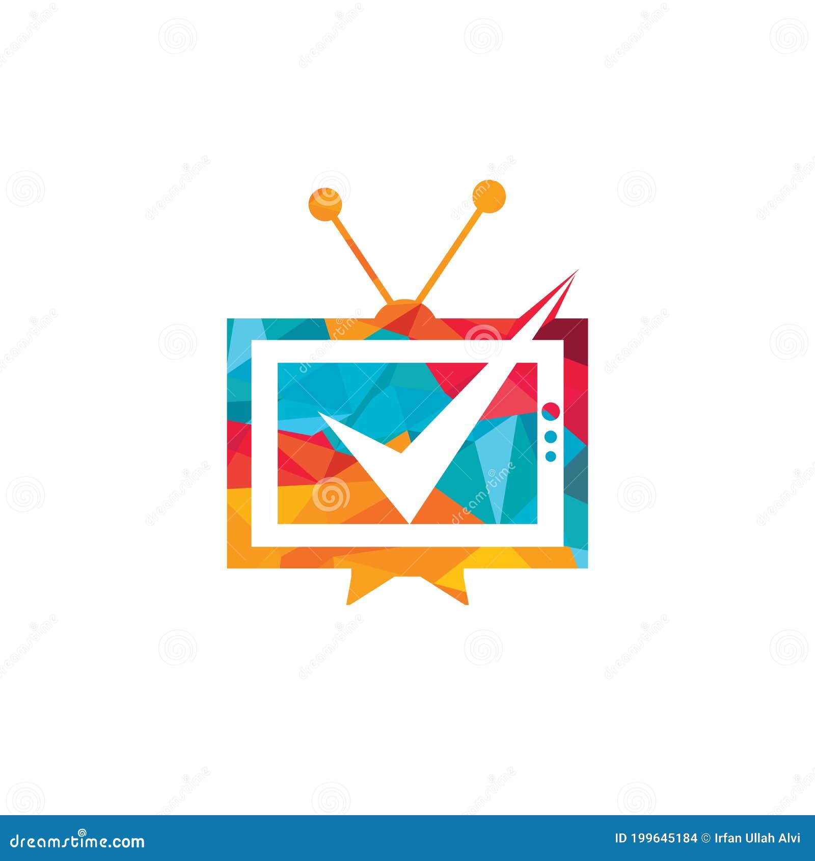 Television Check Logo Vector Design Template. Stock Vector ...