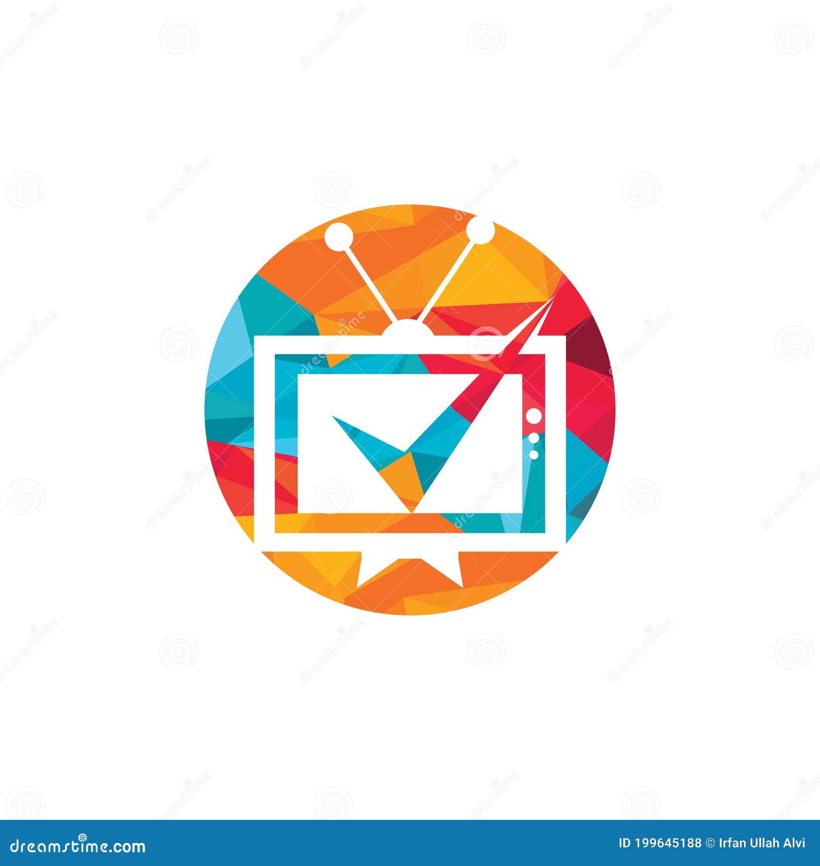 Television Check Logo Vector Design Template. Stock Vector ...