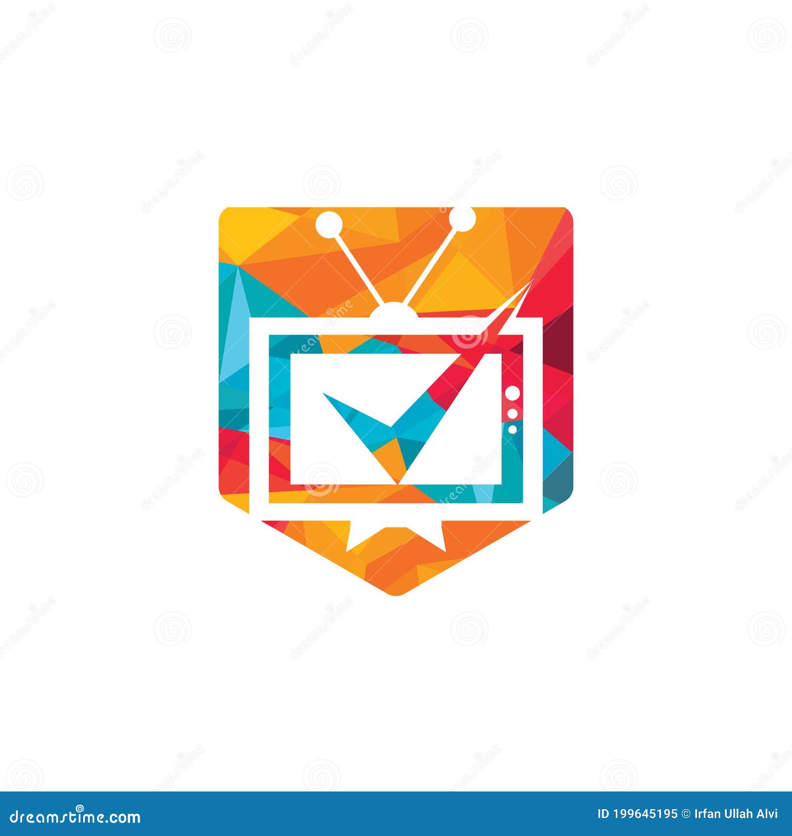 Television Check Logo Vector Design Template. Stock Vector ...