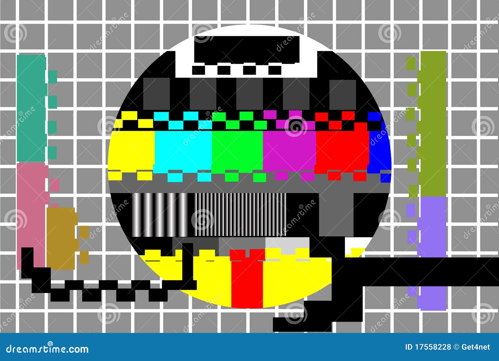 Television Color Test Pattern Vector Illustration | CartoonDealer.com ...