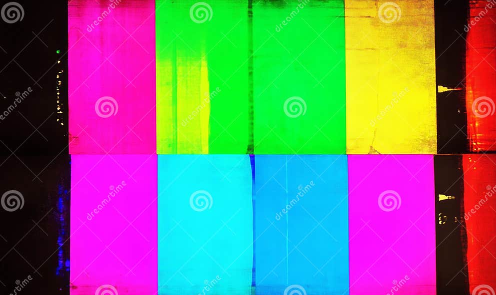 Television Error Technical Problems Colored Background. No Signal on TV ...