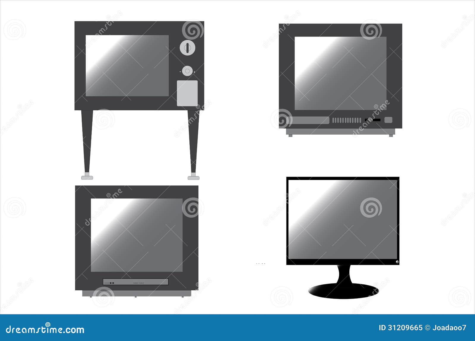 Television stock illustration. Illustration of evolution - 31209665
